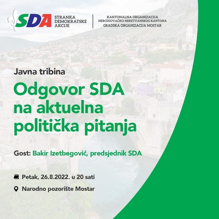 OGP SDA Sjever: Održana tribina "Odgovor SDA na aktuelna politička ...